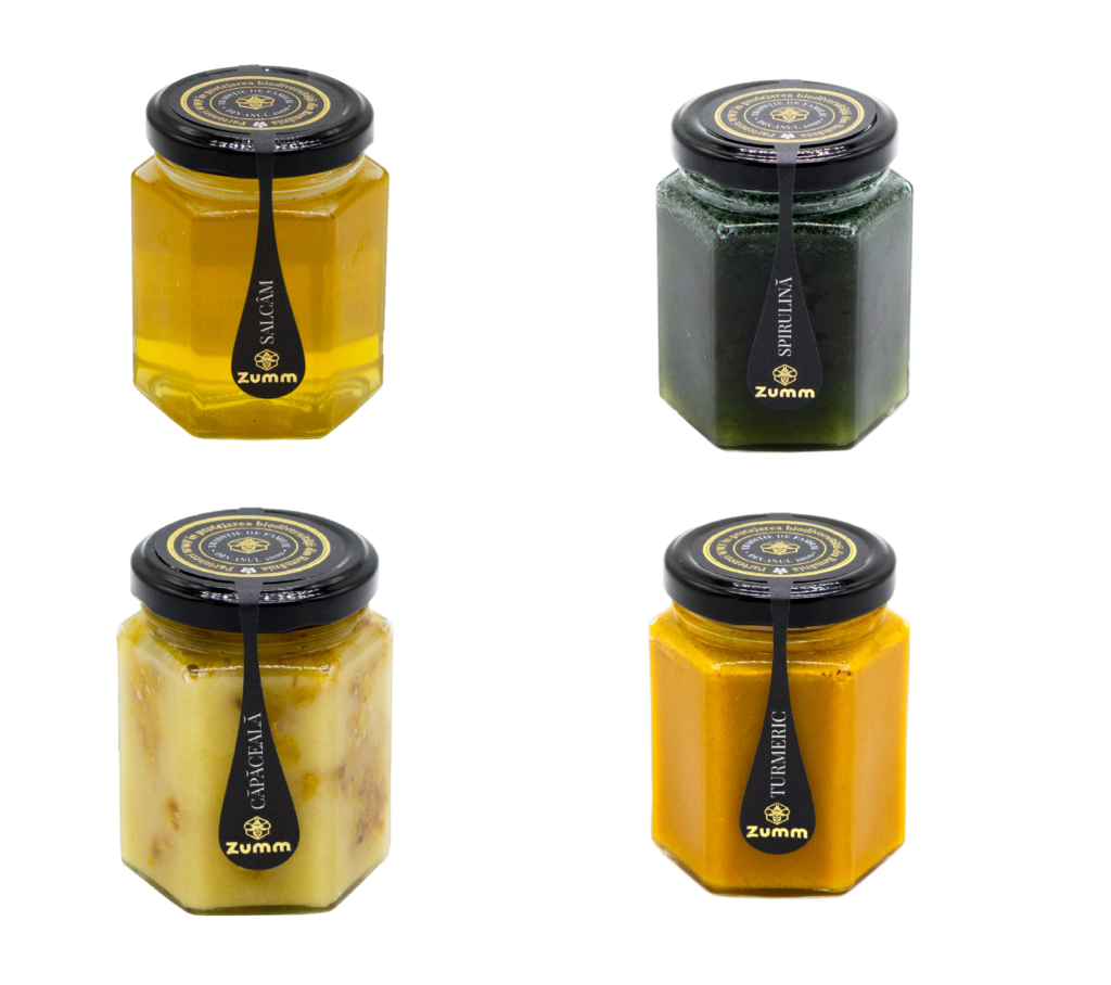 Pachet Sanatos (Miere Salcam, Spirulina, Capaceala si Turmeric) - Zumm